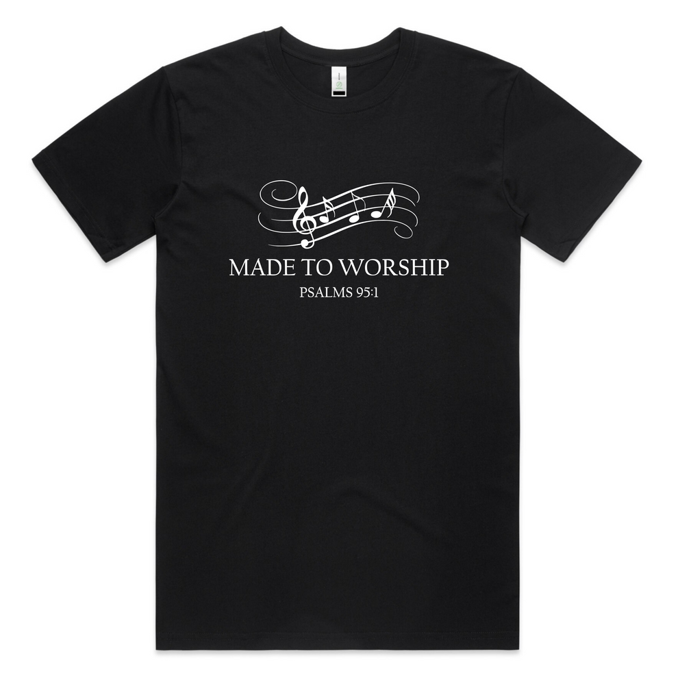 Made to Worship (Men's T-Shirt) FRONT – Eleison Co